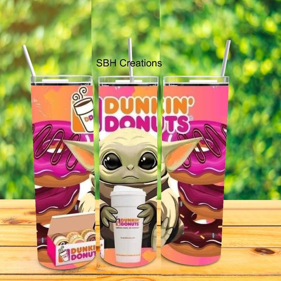 Dining | Baby Yoda Dunkin Theme Tumbler | Poshmark